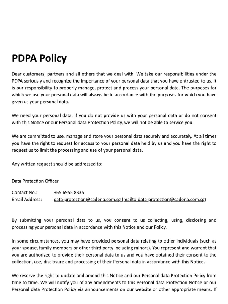 Cadena PDPA | PDF