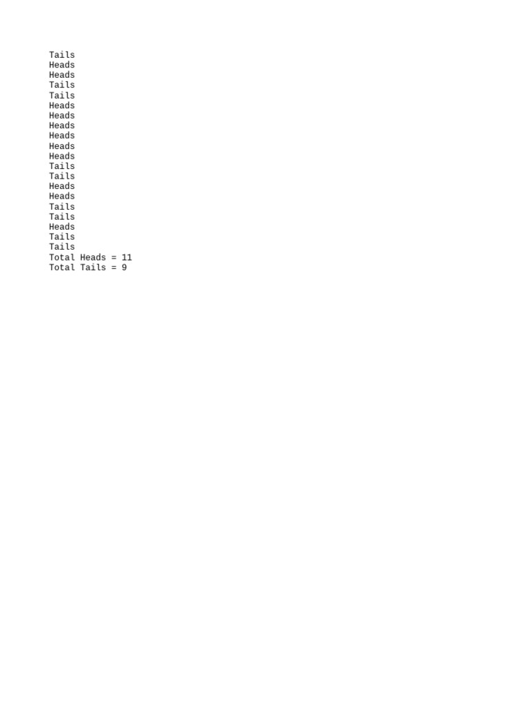 Coin Test | PDF
