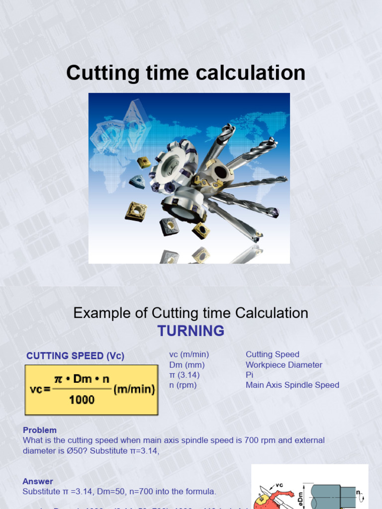 Cutting Time and Speed Calculations | PDF | Wood | Motion (Physics)