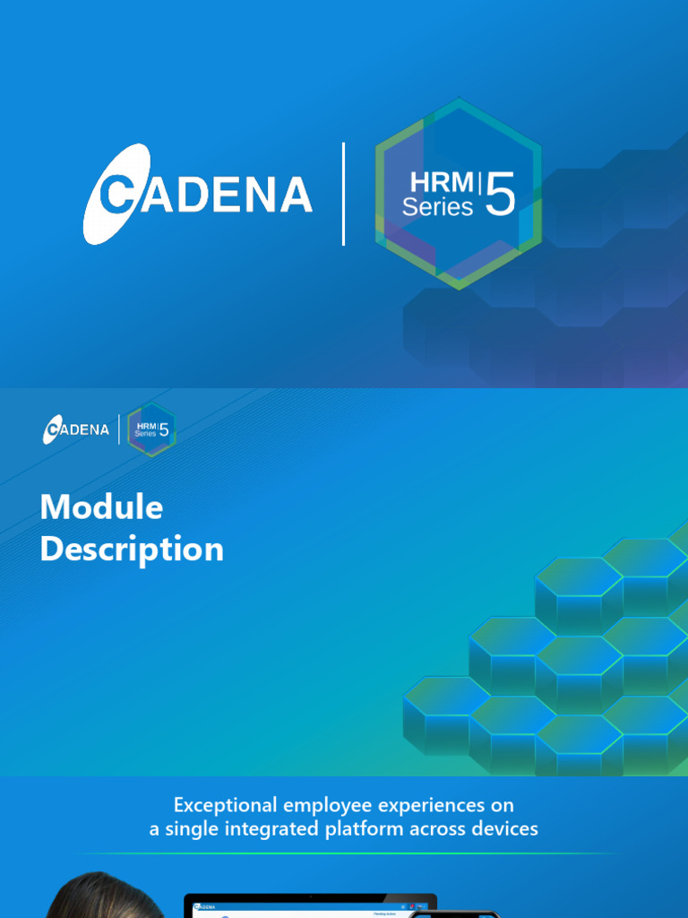 Cadena HRM Series 5 Presentation - ESS | PDF | Computing