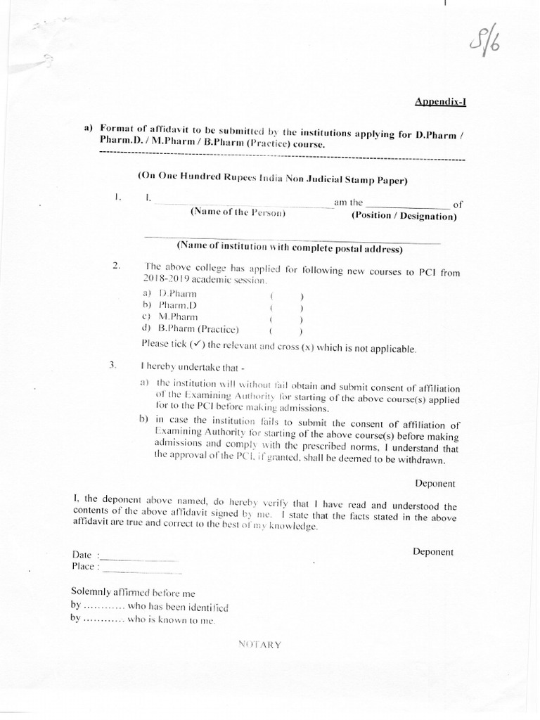 Format Affidavit Web 1 Pdf