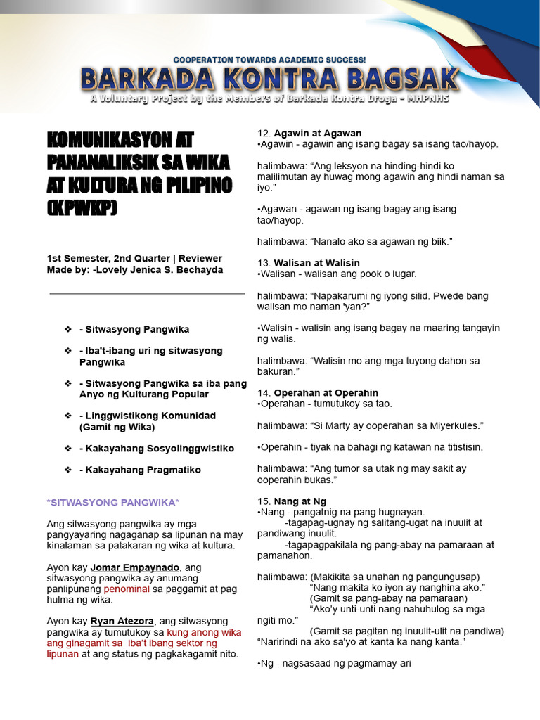 KPWKP (2nd Quarter) | PDF