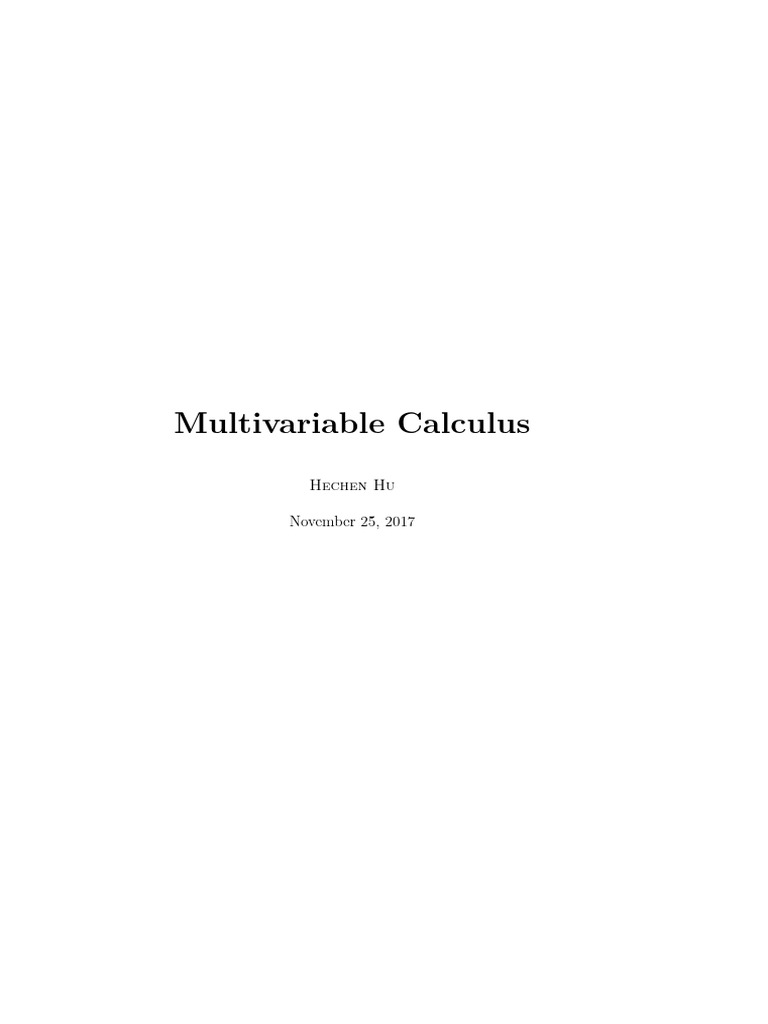 MultiVariable Differential Calculus | PDF | Euclidean Vector | Coordinate System