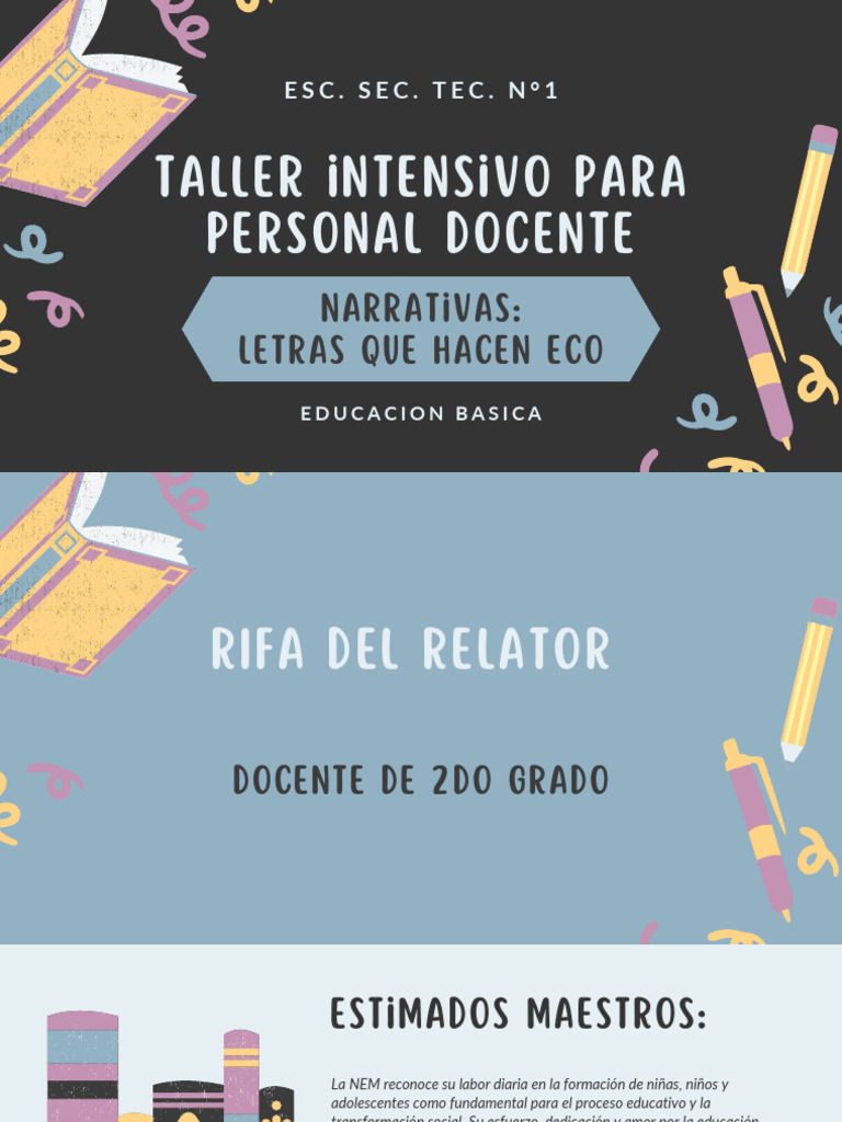 CTE - Narrativas - 1era Sesion | PDF | Maestros | Salón de clases