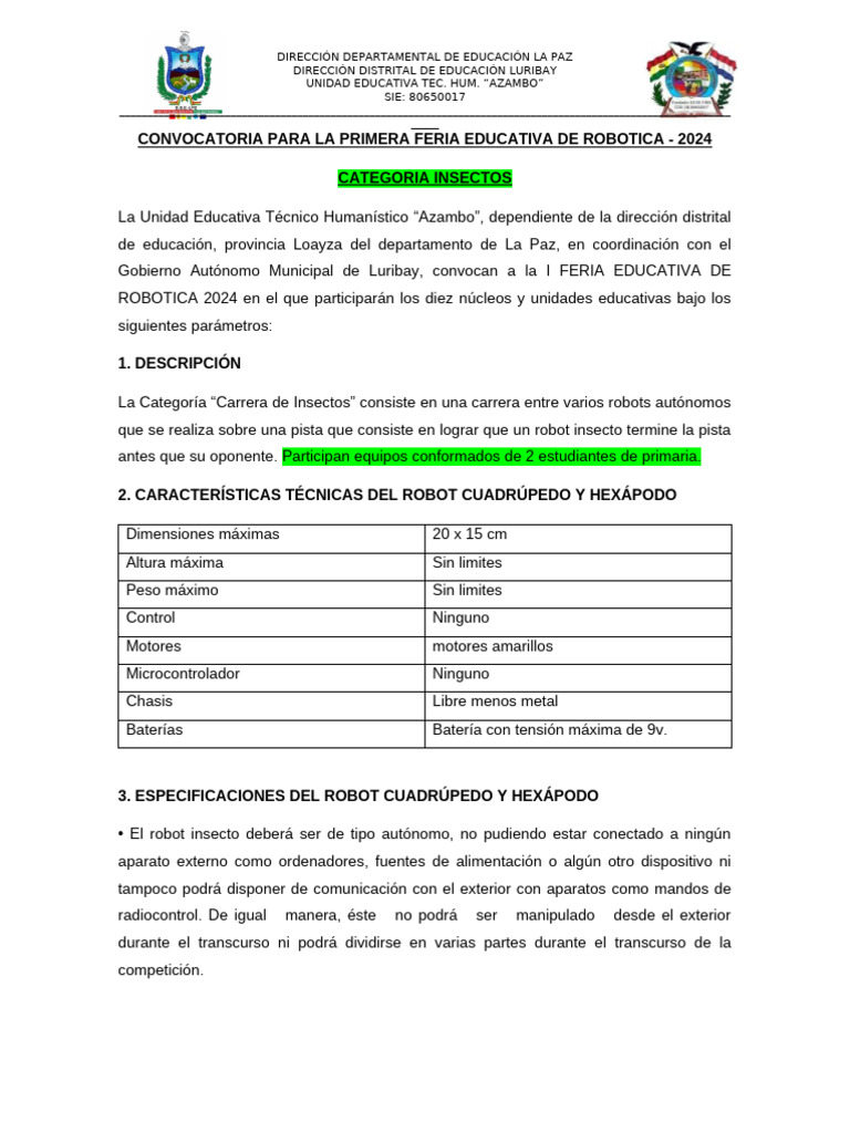 Robo Insectos | PDF | Robot | Robótica