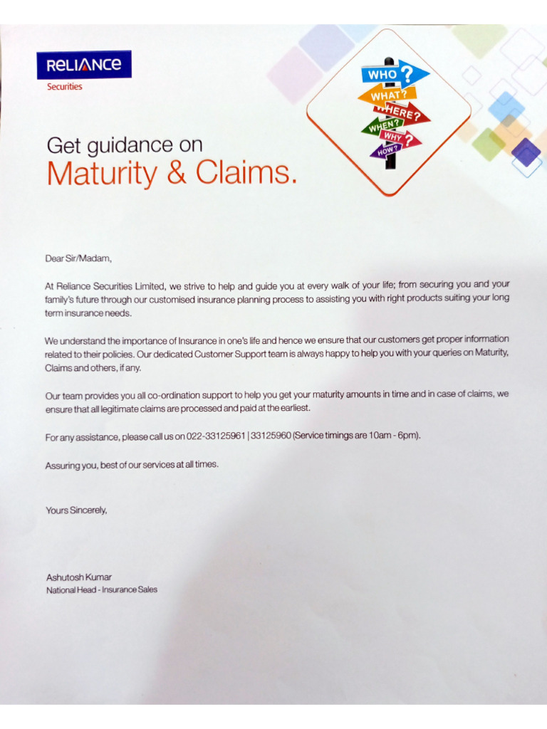 Maturity Claim | PDF