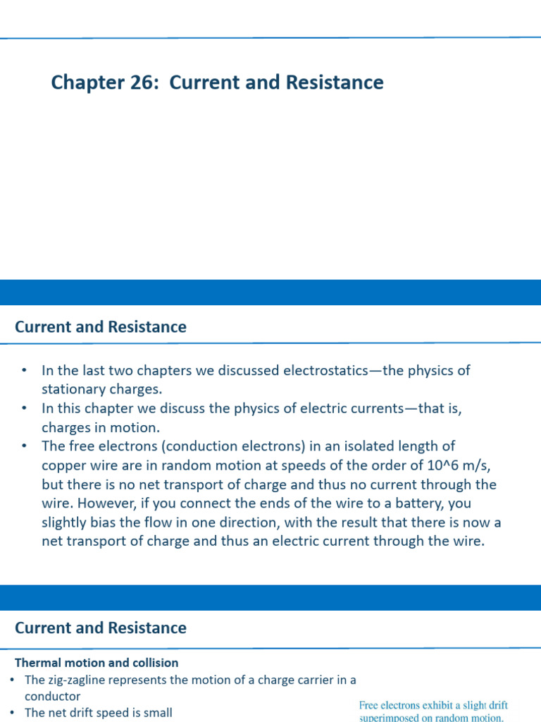 Chap26 | PDF | Electrical Resistivity And Conductivity | Electrical ...