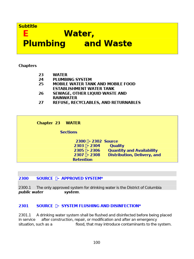 Subtitle-E Water Plumb Waste | PDF | Waste | Water