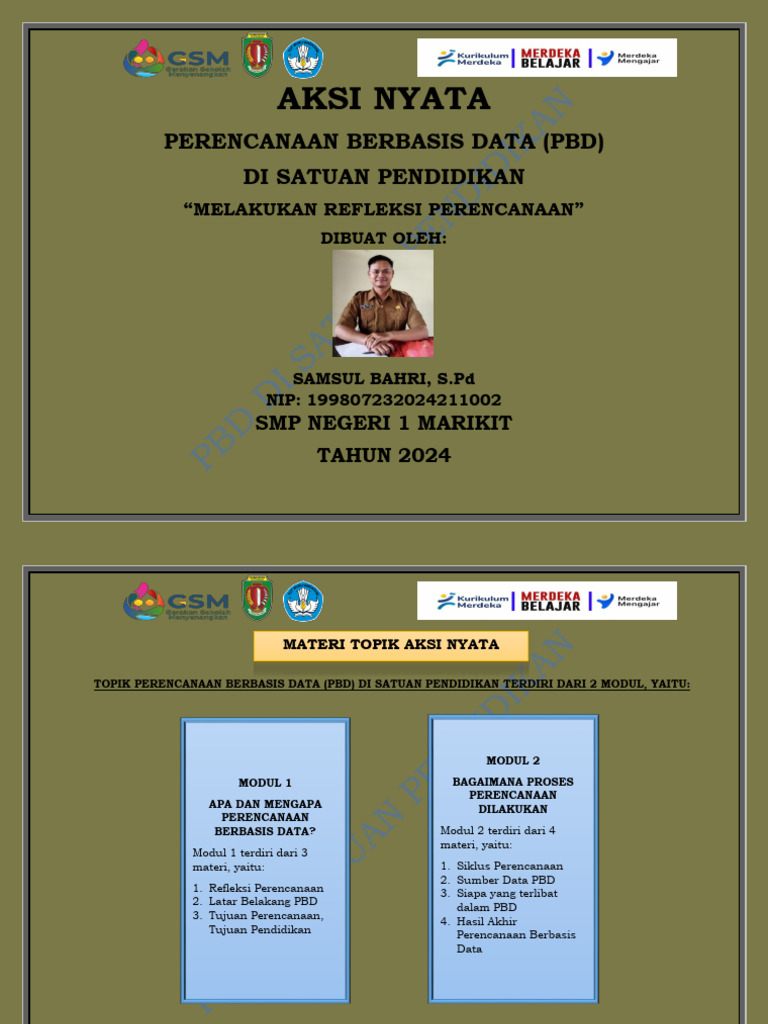 Aksi Nyata Topik PBD Di Satuan Pendidikan | PDF