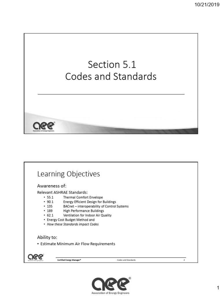 Basics 5-1 Codes and Standards | PDF | Ventilation (Architecture ...