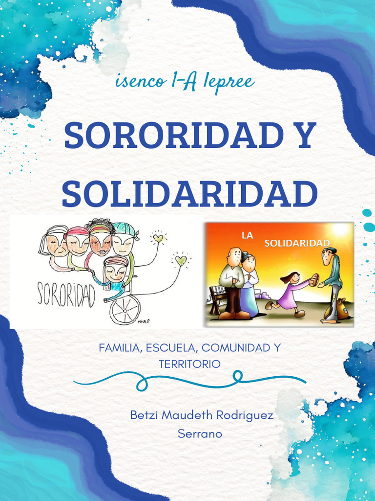 Documento A4 Portada Carátula de Proyecto de Arte y Creatividad Acuarelas Orgánico Azul y ...