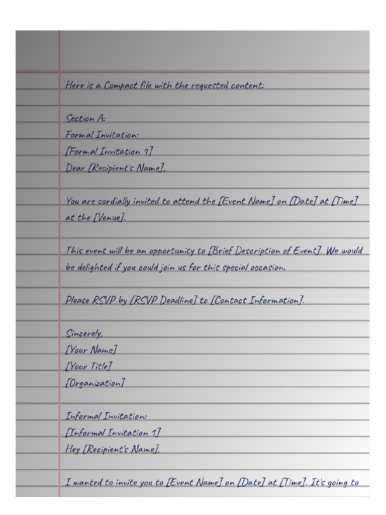 Class 12 English Section B Format | PDF