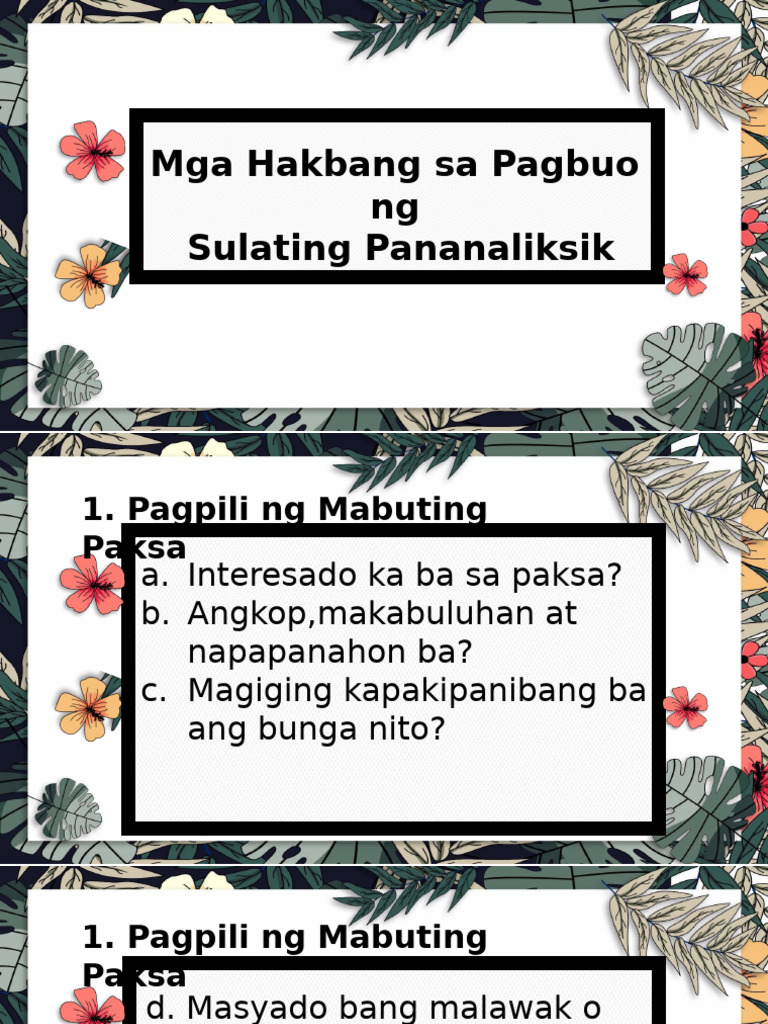 Hakbang Sa Pagbuo NG RESERTS | PDF