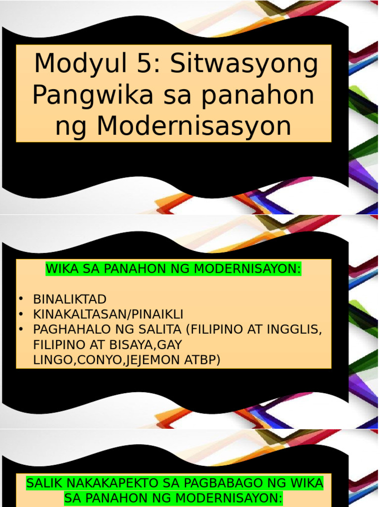 Modernisasyon Varayti | PDF