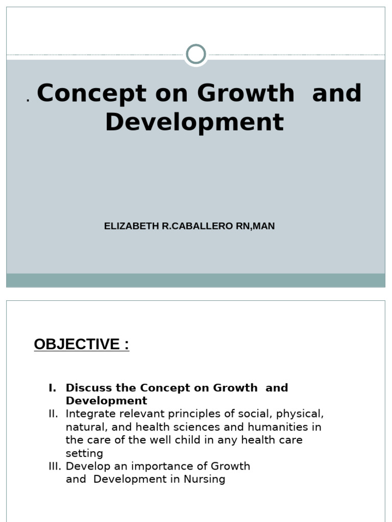Growth and Development in Nursing | PDF | Prenatal Development ...