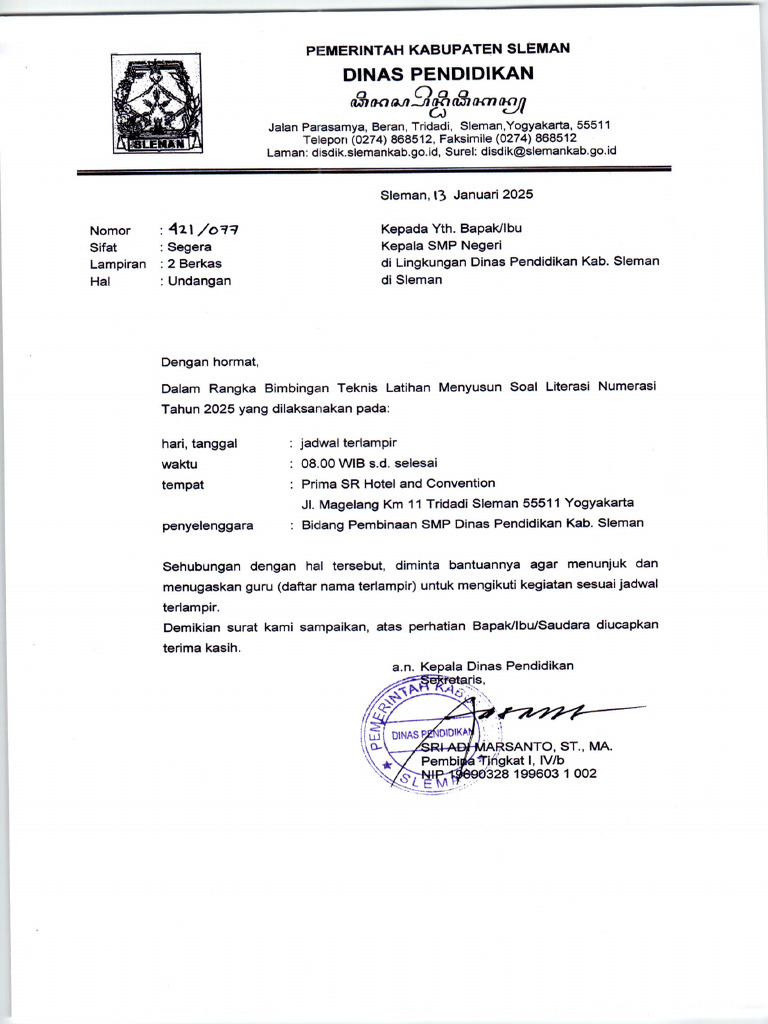 Undangan Peserta Bimtek LN 2025 Final | PDF