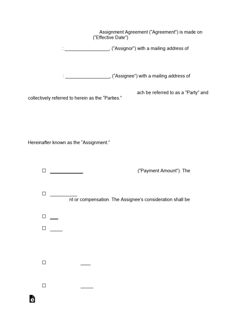 Trademark Assignment Agreement Template | PDF | Assignment (Law) | Contract Law