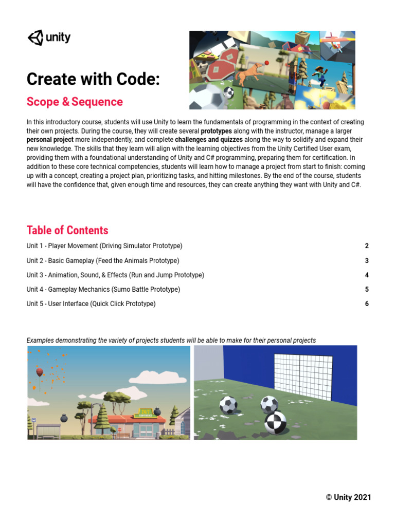 Unity 2021 Game Development Course Guide | PDF | Prototype | User Interface