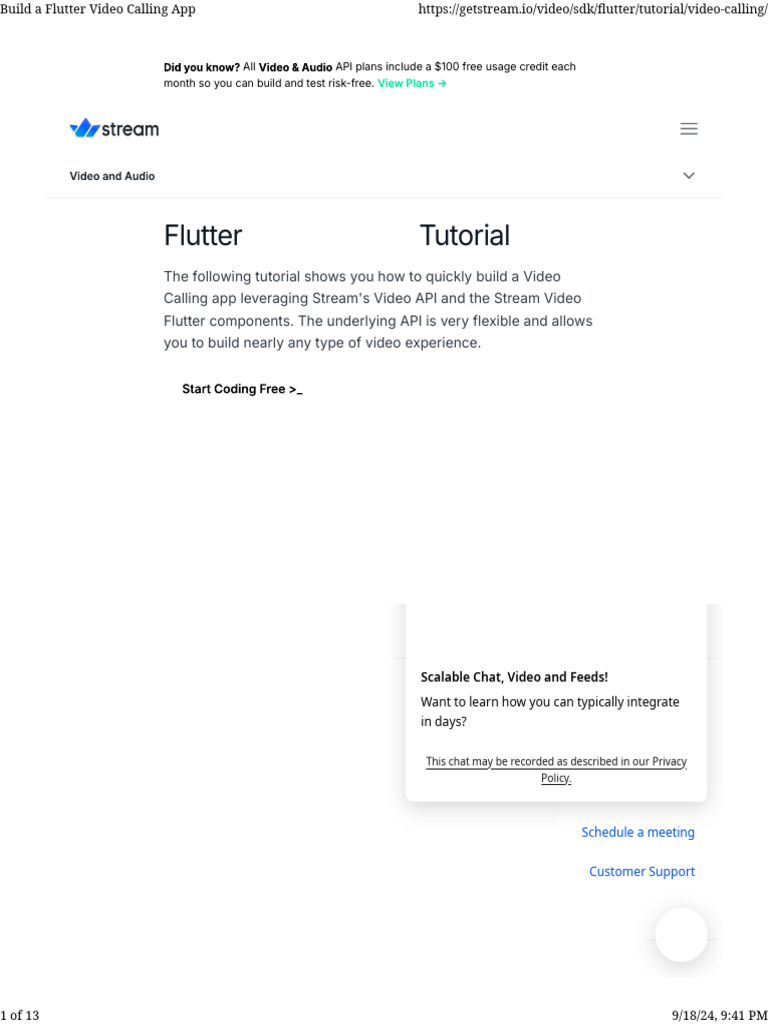 Build a Flutter Video Calling App | PDF | Mobile App | Videotelephony Build a Flutter Video Calling App | PDF | Mobile App | Videotelephony