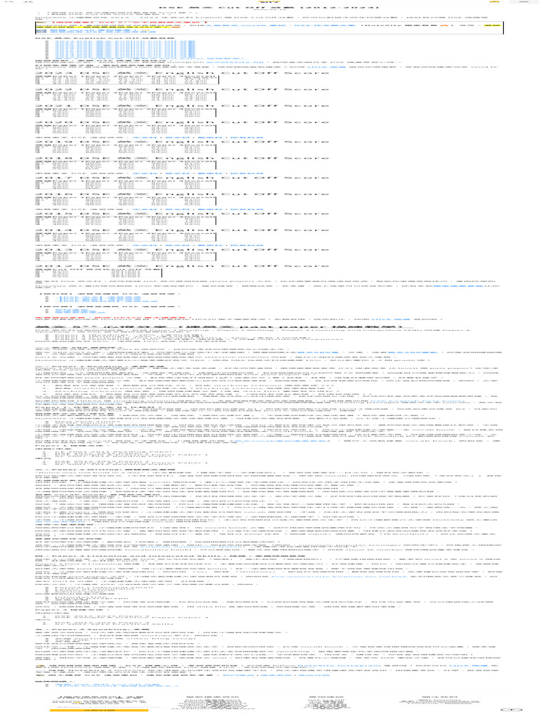 DSE English Cut Off Scores 2012-2023 | PDF