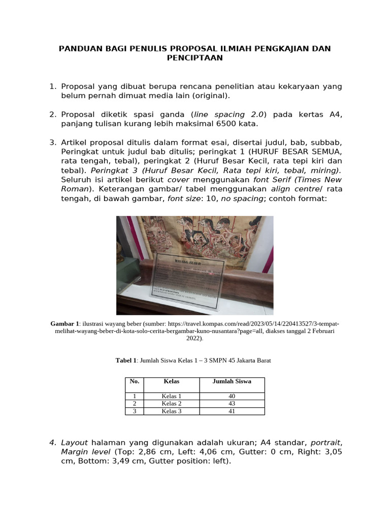 PANDUAN BAGI PENULIS PROPOSAL ILMIAH DKV | PDF