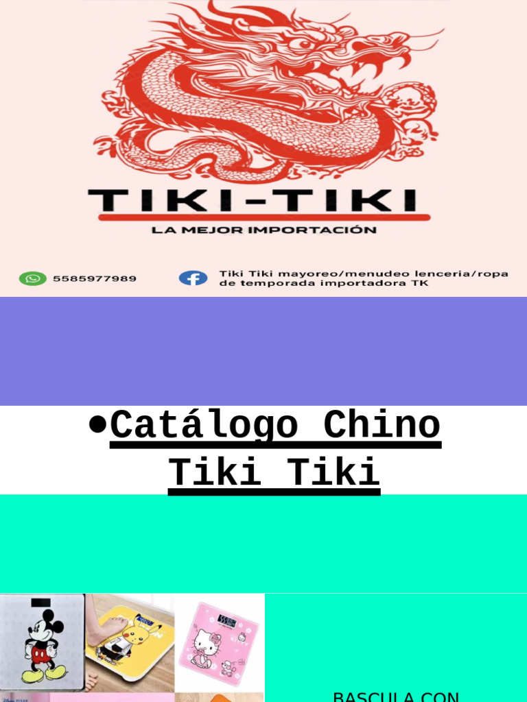Catalogo Chino Tiki-Tiki 220424 | PDF | Bienes manufacturados | Electrónica