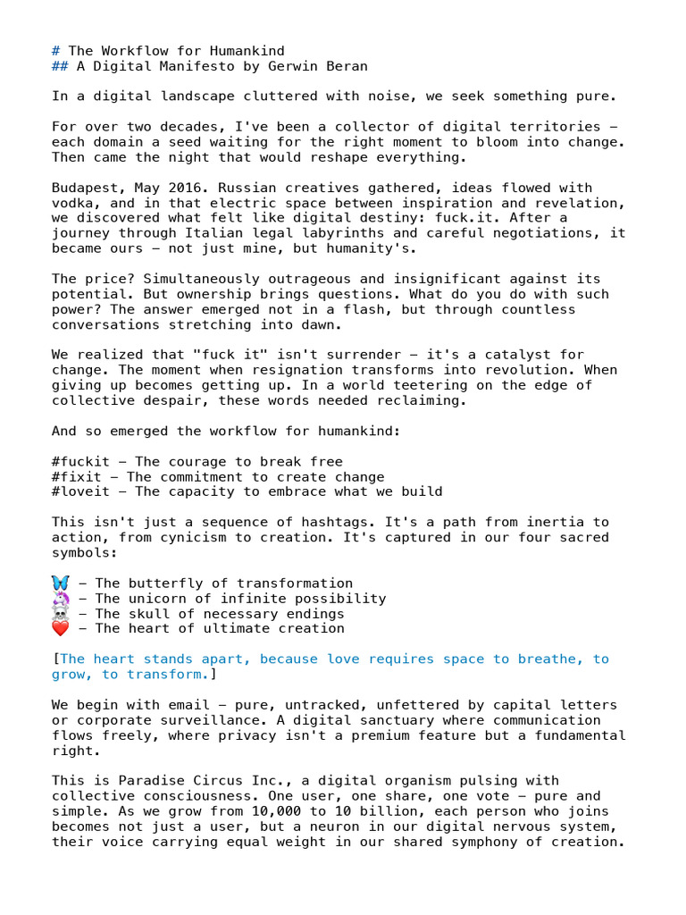 Fuckit Manifesto Final Complete Pdf Consciousness