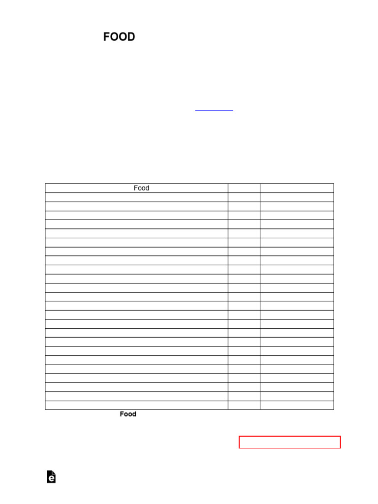 Food Donation Receipt Template | PDF