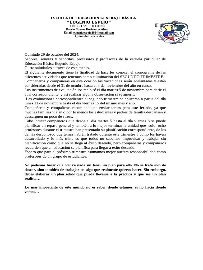 Segundo Trimestre Cron | PDF