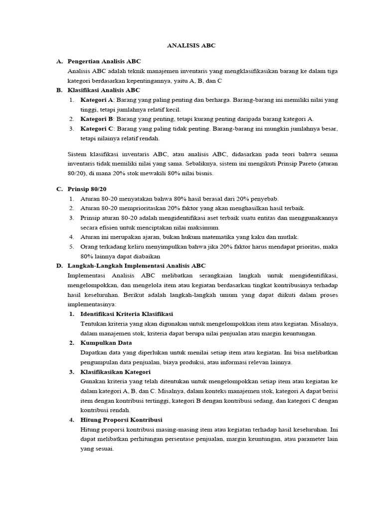 Analisis Abc | PDF