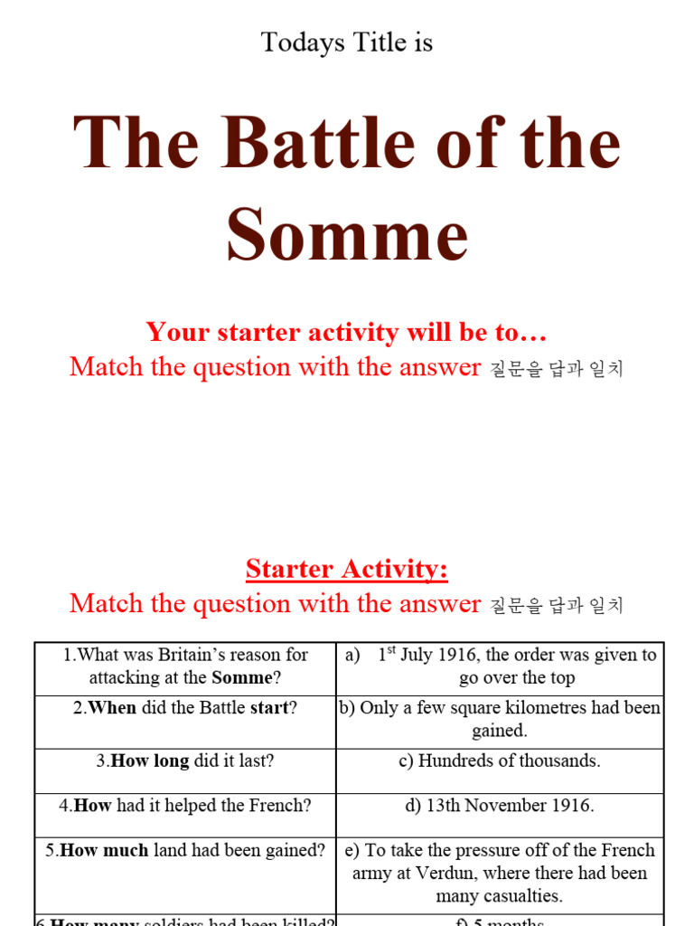 TalkFile_Somme Plan vs Reality Diagram.pdf | PDF | Battle Of The Somme ...