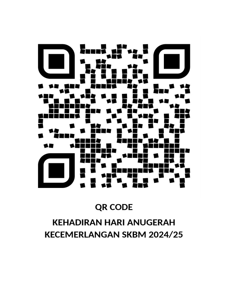 QR Code Kehadiran Hari Anugerah SKBM 2025 | PDF