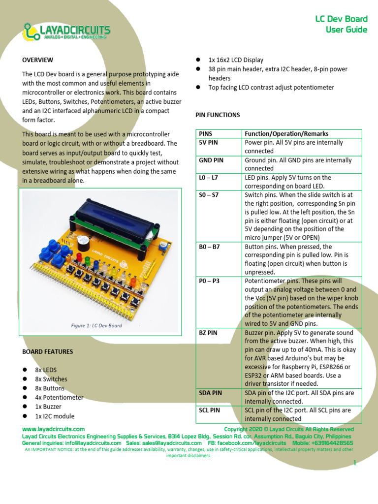 LayadCircuits LC Dev Board UG v1 0 0 | PDF | Safety | Regulatory Compliance