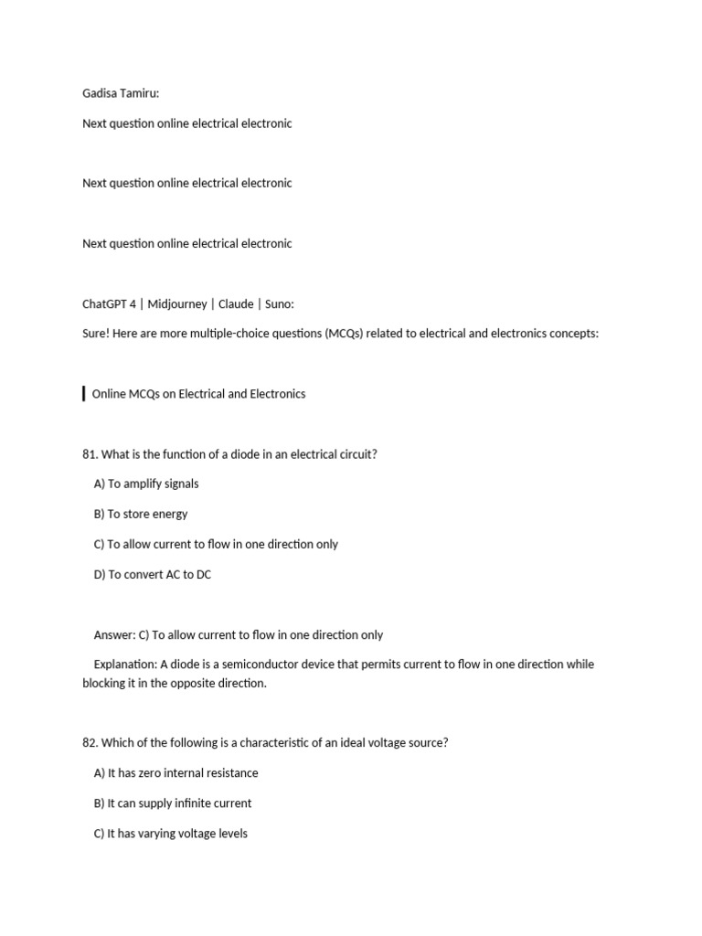 Coc | PDF | Electrical Resistance And Conductance | Electrical Network