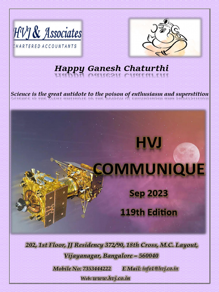 HVJ Communique 119th Edition Sep 2023 | PDF | Limited Liability ...