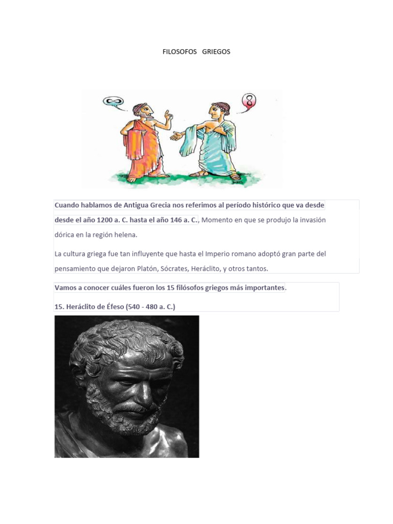 Filosofos Griegos | PDF | Platón | Aristóteles