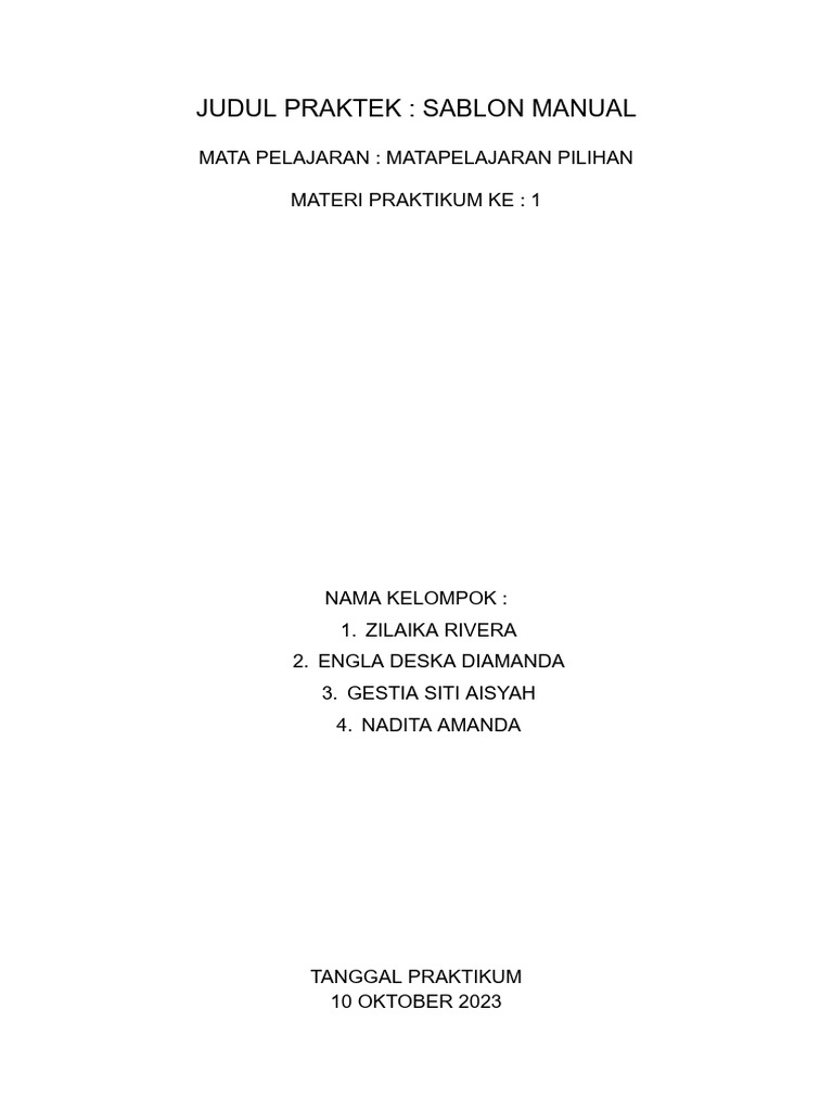 Laporan Sablon | PDF