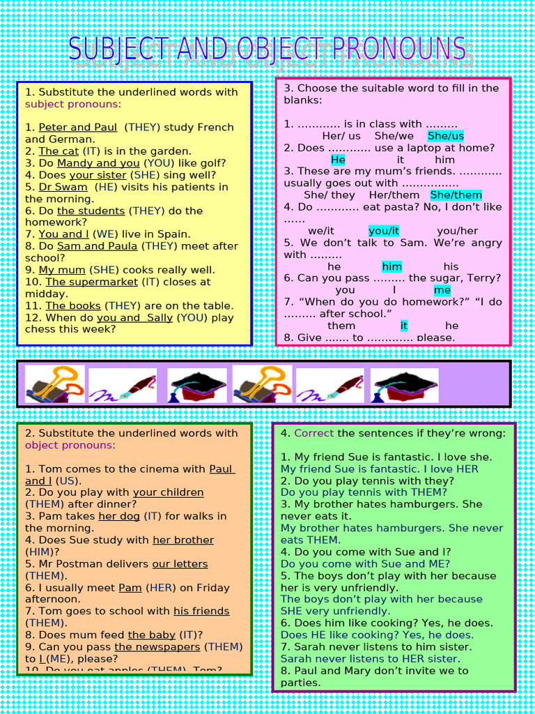 Subject Object Pronouns | PDF