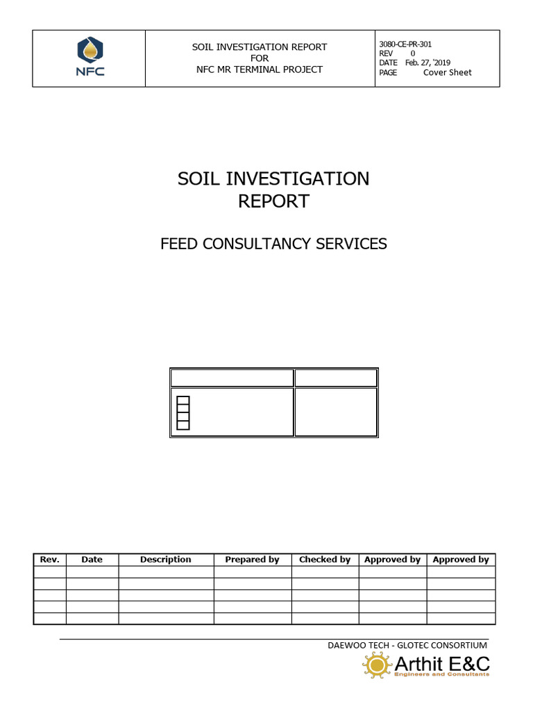 3080-CE-PR-301 - Soil Investigation Report - 0 | PDF | Deep Foundation ...