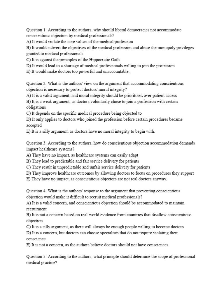 4.6 Your Choice | PDF | Conscientious Objector | Conscience