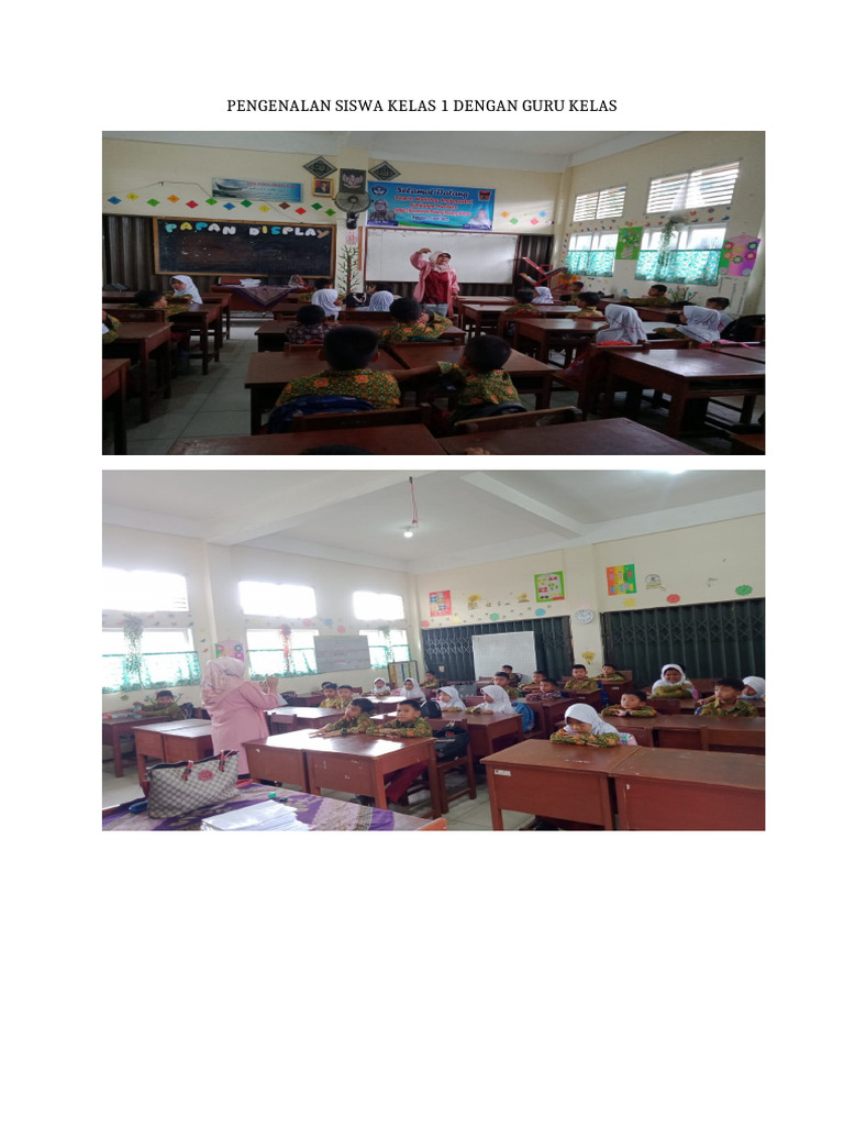 PENGENALAN SISWA KELAS 1 DENGAN GURU KELAS | PDF