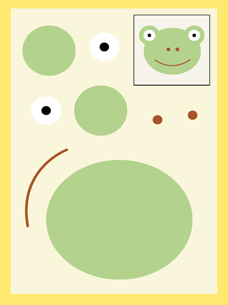 Lembar Kerja Prasekolah Menggunting Menempel Kodok Kuning Sederhana | PDF