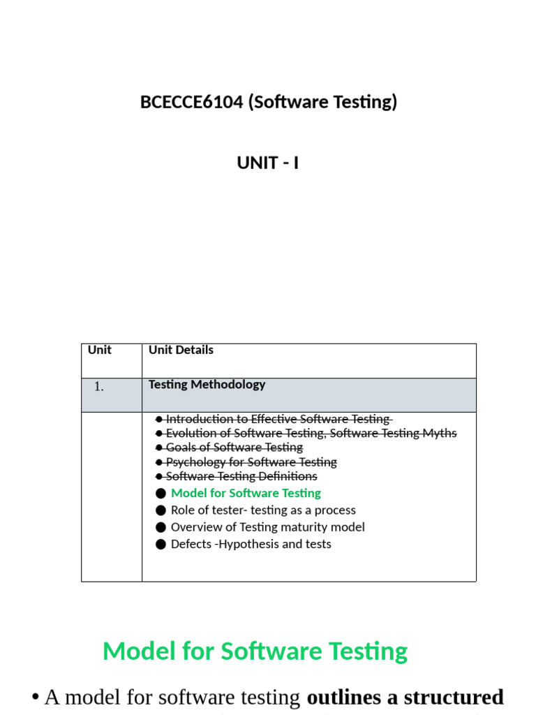 Software Testing Methodologies Overview | PDF | Software Testing ...