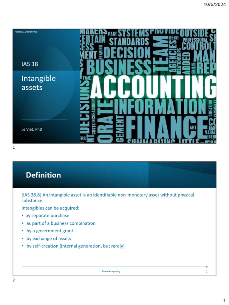 chap 4-IAS 38 intangible 2024 | PDF | Goodwill (Accounting ...