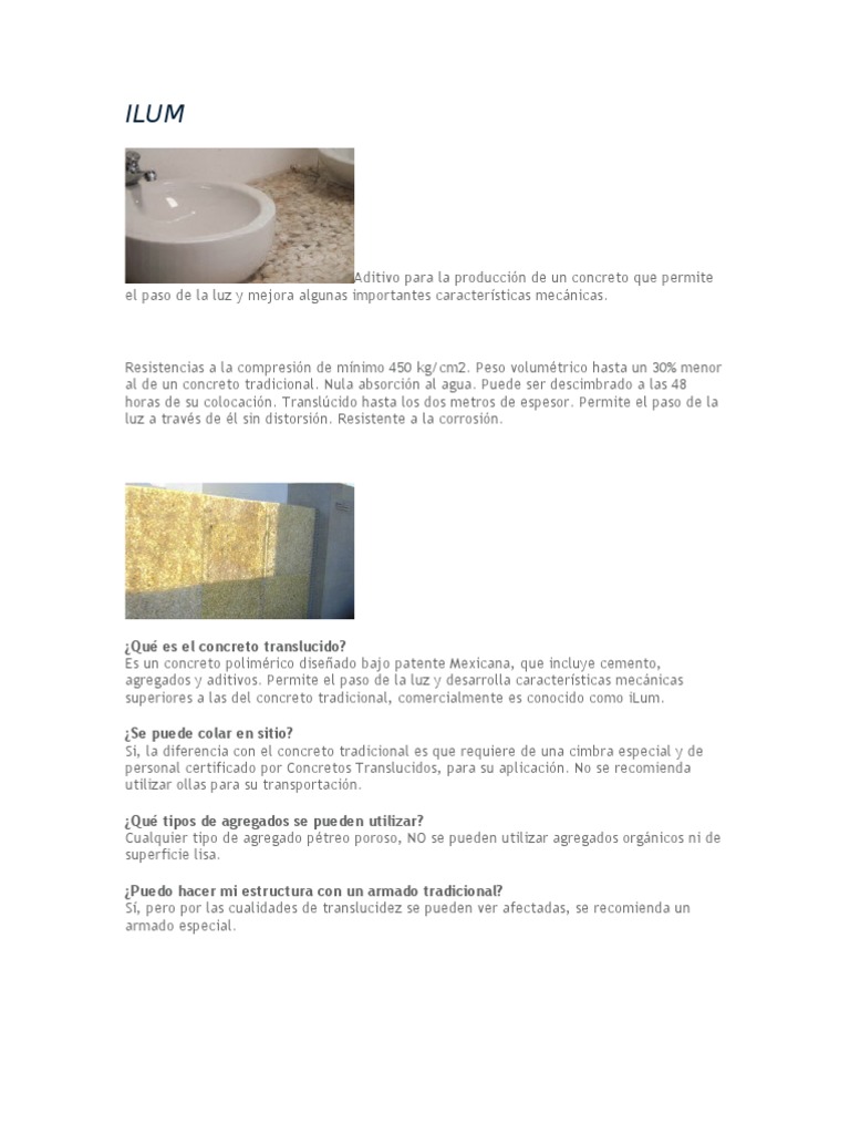 ILUM | PDF | Hormigón | Química