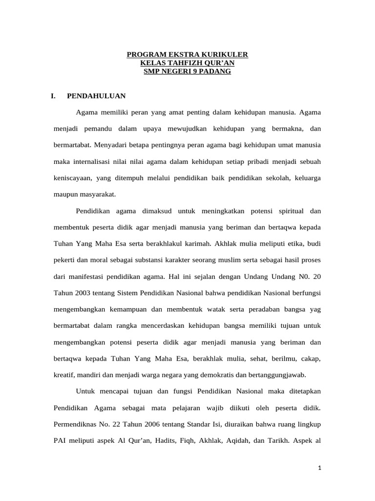 Program Tahfiz 2022-2023 | PDF