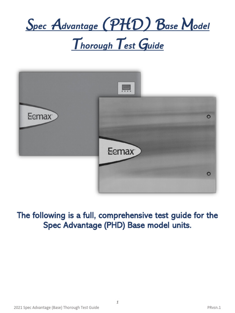 Spec Advantage PHD Test Guide 2021 | PDF | Flow Measurement | Transformer
