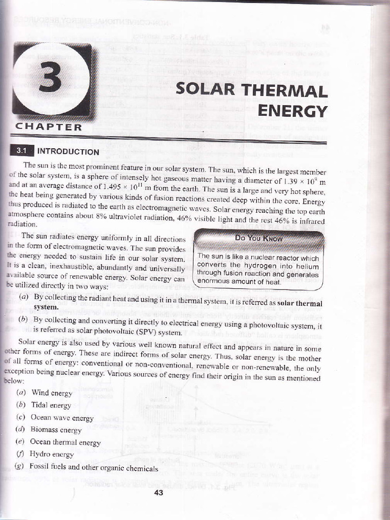 Chapter 3 Solar Thermal | PDF | Electromagnetic Radiation | Earth