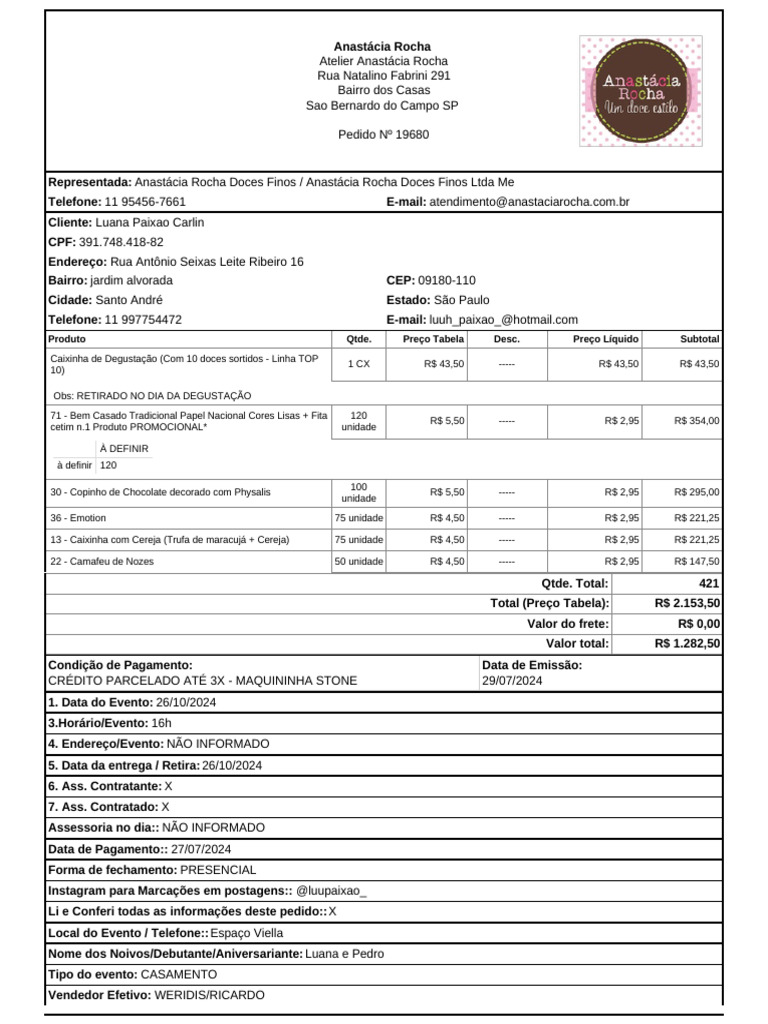Pedidos - 132270 - Pedido 19680 2024 07 29 14 51 17 | PDF
