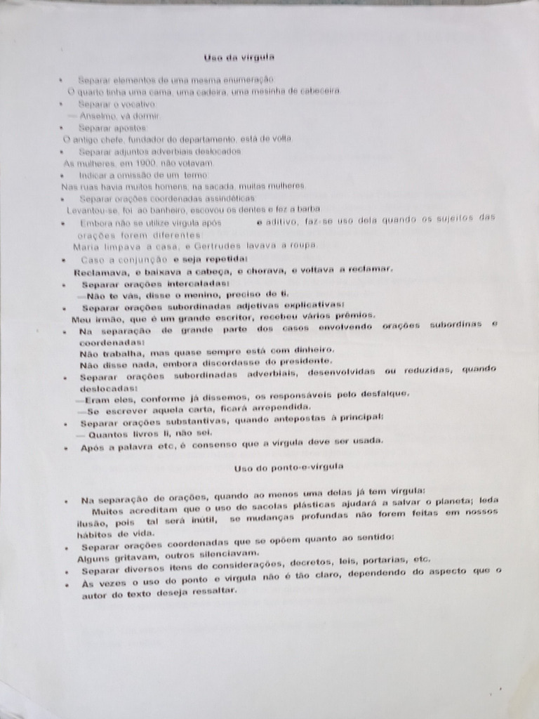 Vírgulas | PDF